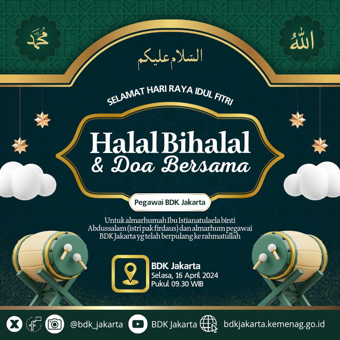 Halal bihalal dan Doa Bersama di BDK Jakarta – Balai Diklat Keagamaan Jakarta